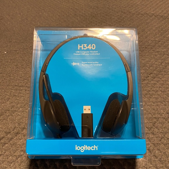 Logitech | Headphones | Logitech H34 Wired Usb Headset New | Poshmark